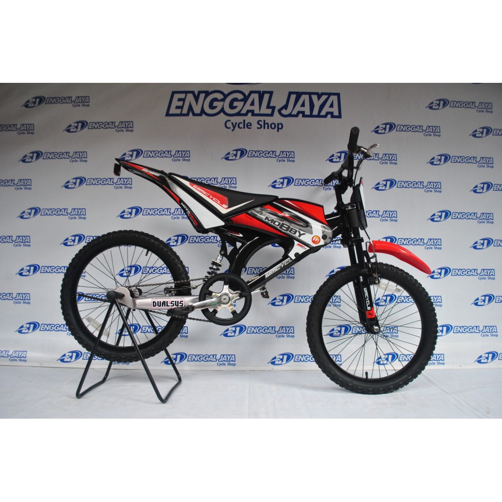 Jual Sepeda Mtb Wim Cycle Mobby Double Suspensi Motor Mini 20 Inci ...