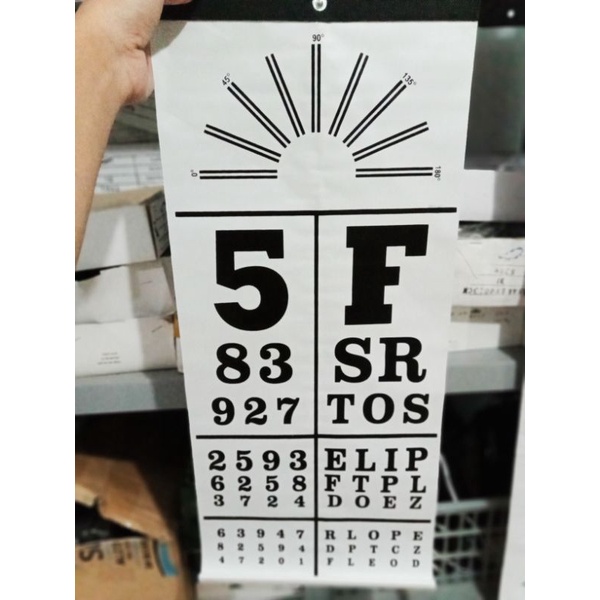 Jual Alat Tes Baca Rabun Minus Mata Snellen Chart | Shopee Indonesia