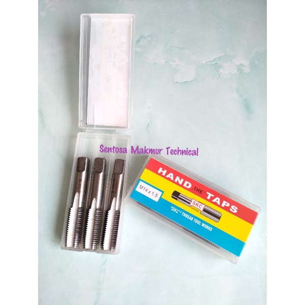 Jual SKC M 14 x 1.5 MM Mata Hand Tap Bor Pembuat Ulir Drat Baut M14 x 1 ...