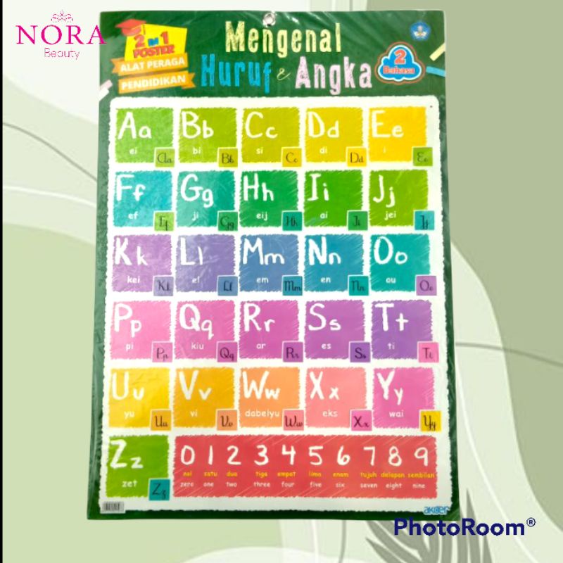 Jual Poster 2in1 untuk anak - Seri Huruf & Angka | Shopee Indonesia