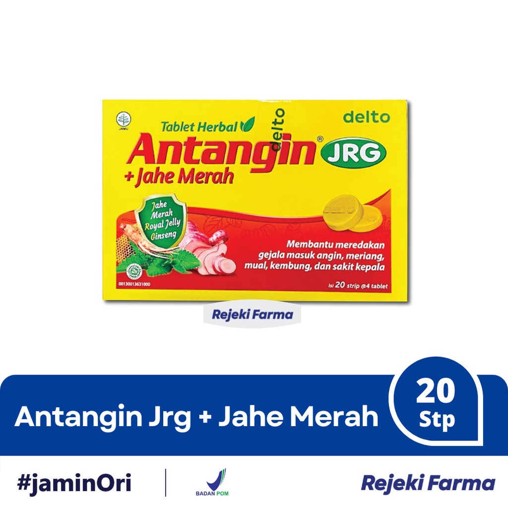 Jual Antangin JRG + Jahe Merah Tablet (1 box isi 20 strip @ 4 tablet ...