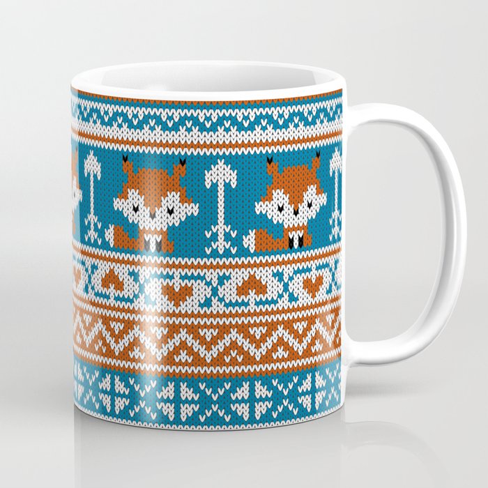 Jual Fair Isle Fox Blue Coffee Mug | Shopee Indonesia