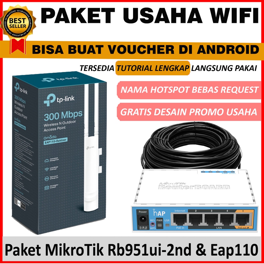 Jual Paket Alat Usaha Wifi Sistem Voucher RT RW NET Siap Pakai ...