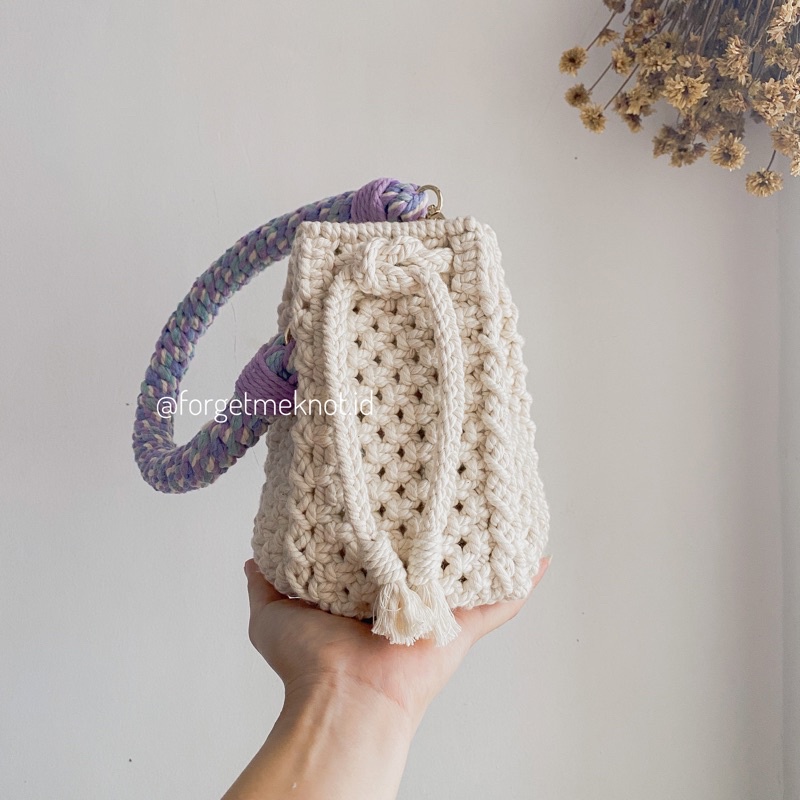 Jual MEDIUM - Caterpillar Macrame Bucket Bag / Tas Makrame | Shopee ...