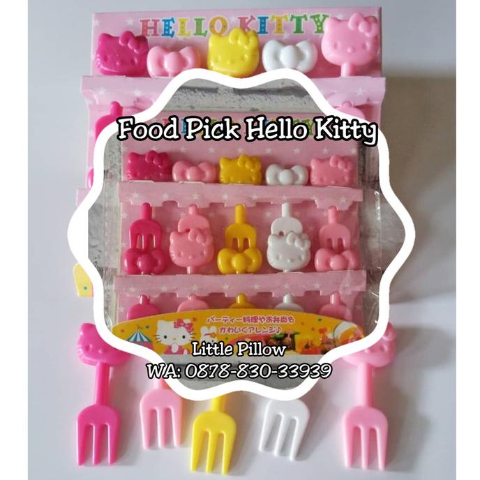 Jual favorit] Food Pick Hello Kitty/Fruit Pick/Tusukan buah/Bento Tools ...
