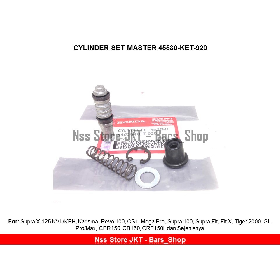 Jual Piston Master Rem Depan Supra Megapro Tiger CS1 Revo Cylinder Set ...