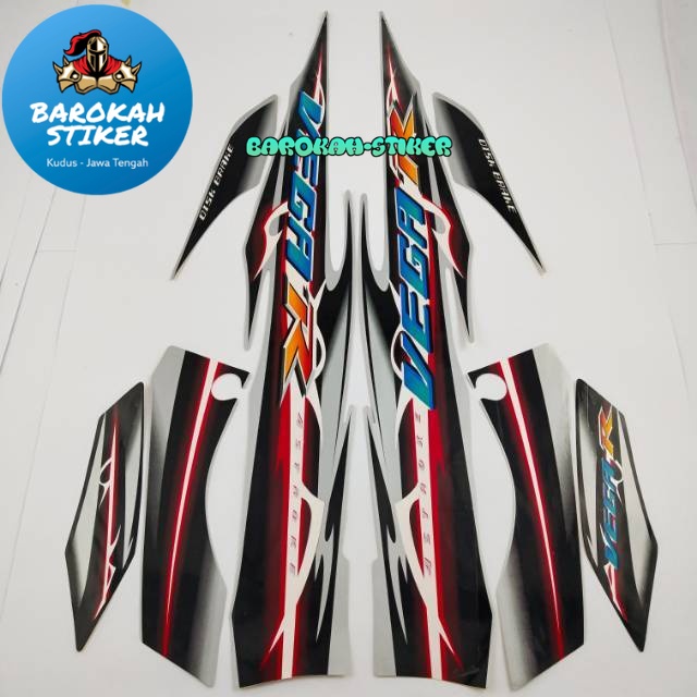Jual Striping stiker polet list motor Yamaha Vega r new 2007 2008 hitam ...