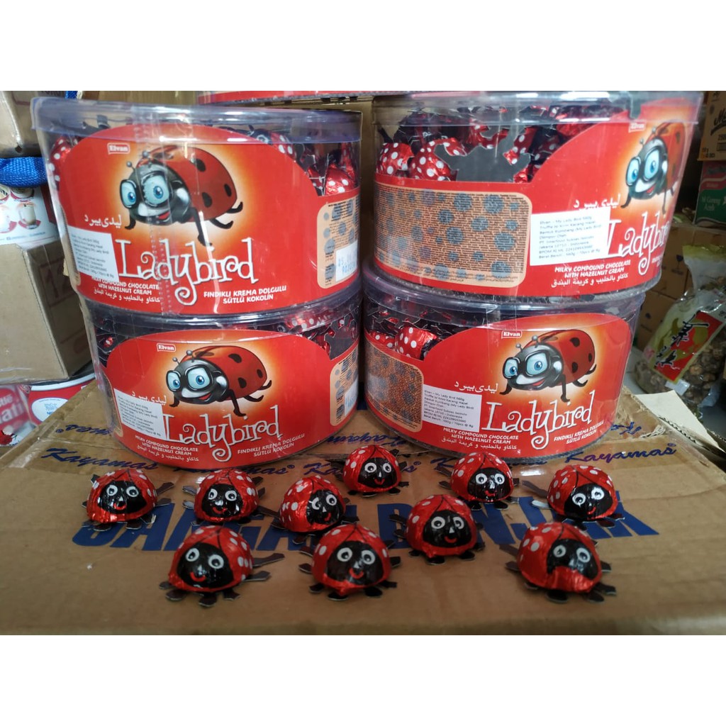Jual COKLAT LADYBIRD TRUFFLE CHOCOLATE WITH HAZELNUT CREAM PER PAK ISI ...