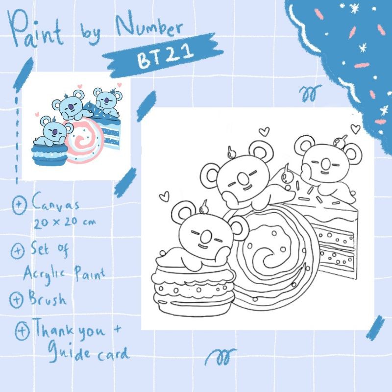 Jual Paint By Number SPESIAL BT21Koya | Shopee Indonesia