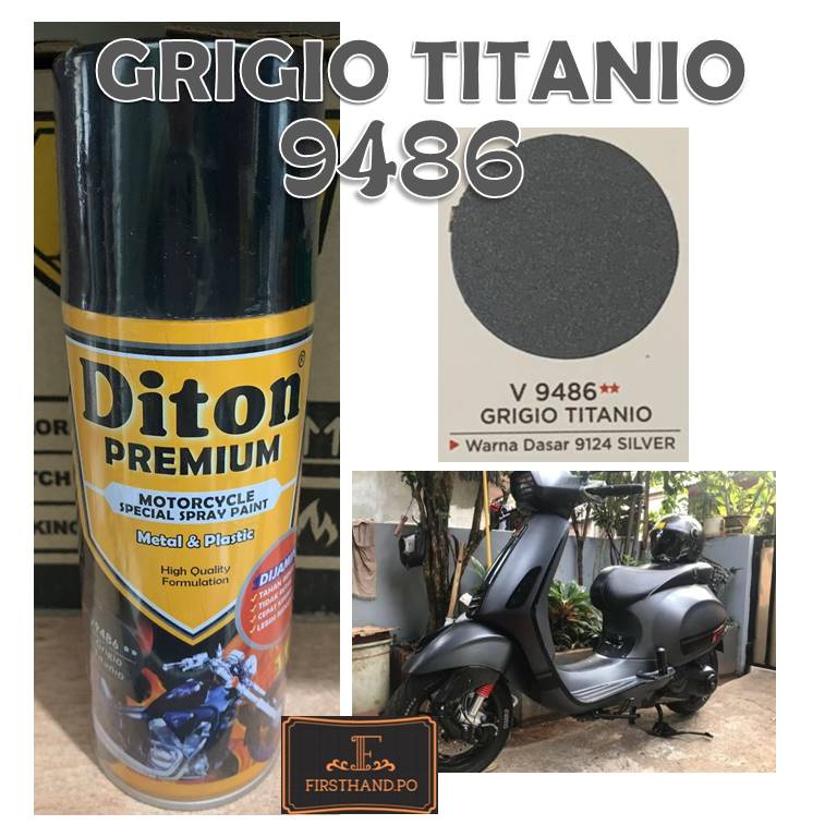 Jual Cat Pilox Diton Premium Vespa Grigio Titanio 9486 Warna Grey Abu ...