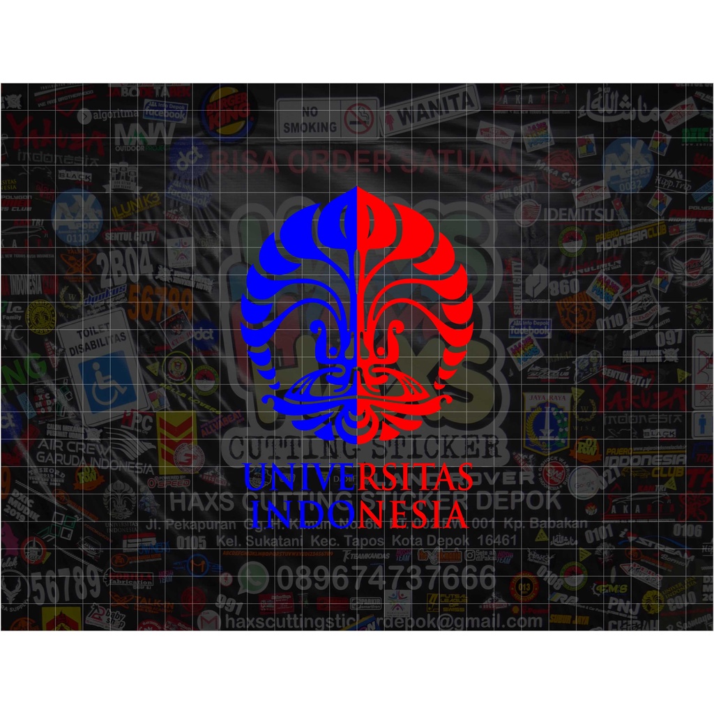 Jual Cutting Sticker Makara Universitas Indonesia Fasilkom Ukuran 8.5 ...