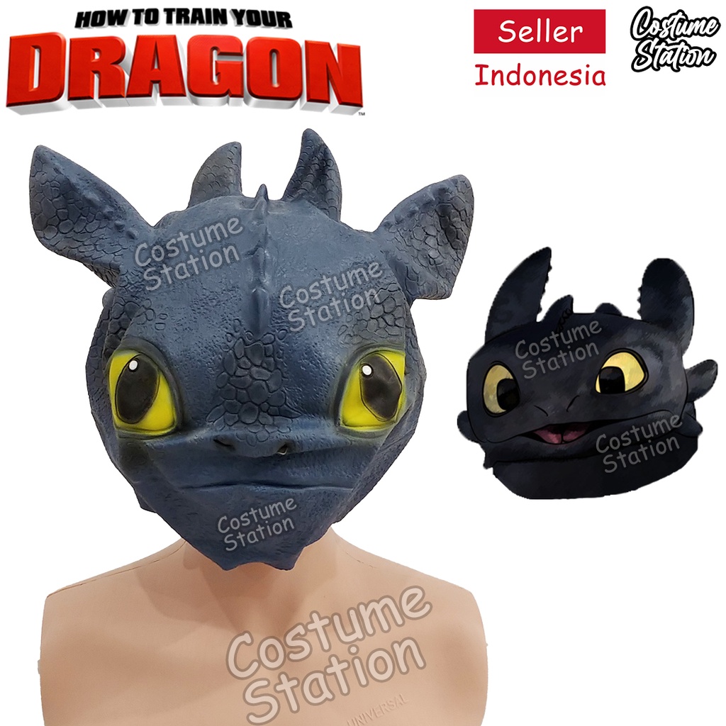 Jual Topeng Toothless Dragon / Mask Naga Latex Hewan Binatang Animal ...