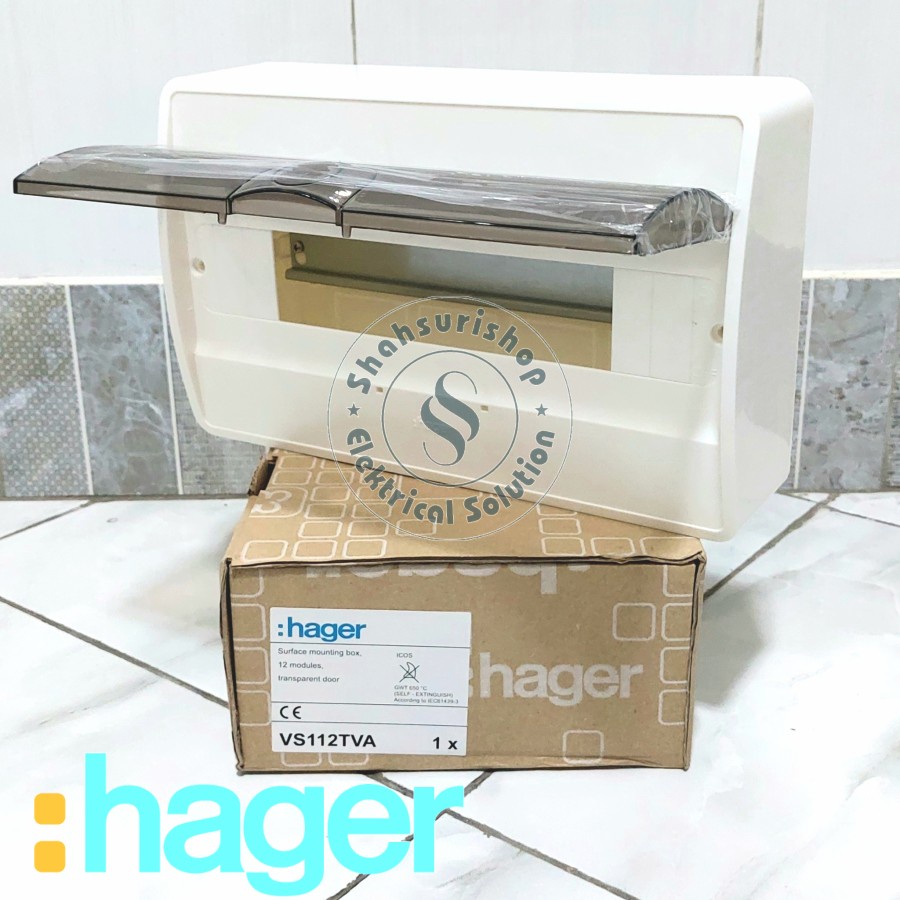 Jual HAGER BOX MCB 12G 12 GRUP OUTBOW OB VS112TVA TRANSPARANT VS SERIES ...