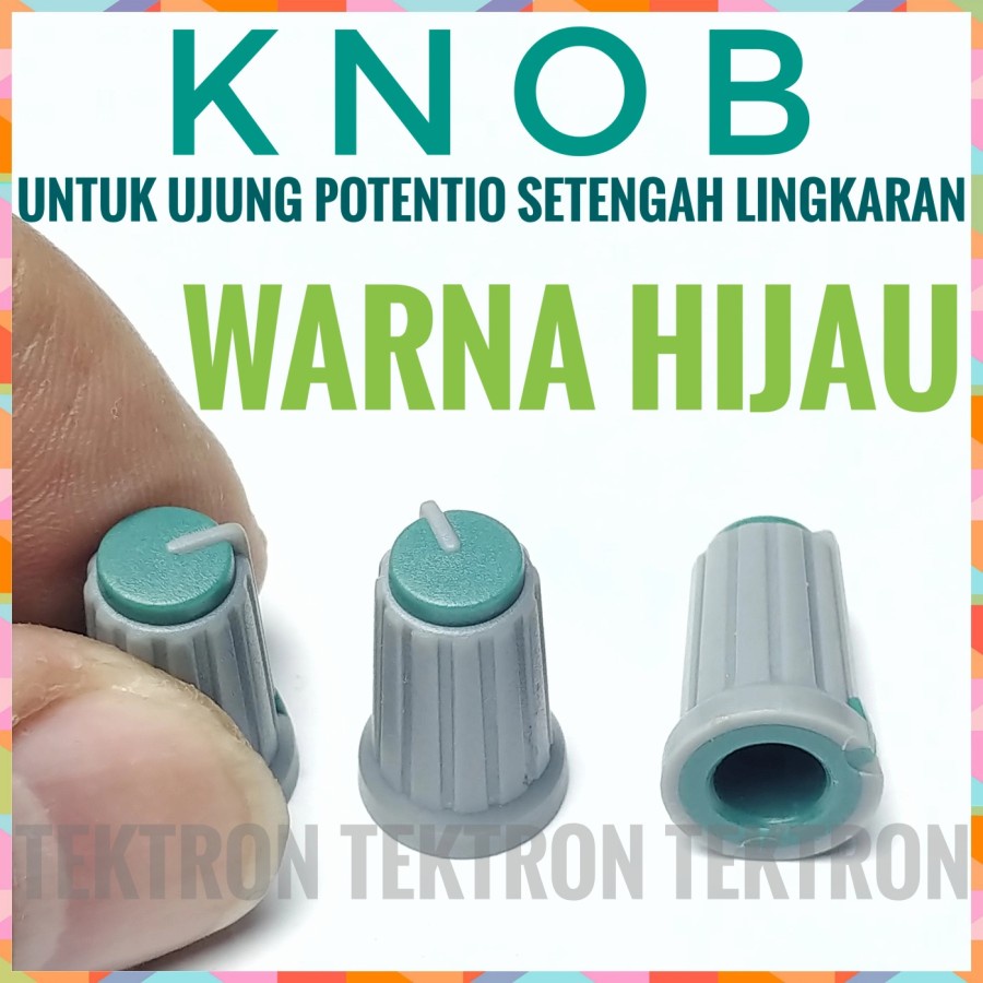 Jual Knob Potentiometer Hijau Knop Potensio Setengah Lingkaran Mixer ...