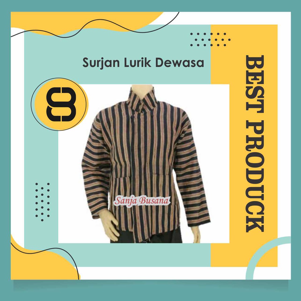 Jual Baju Lurik Pria Sorjan Lurik Surjan Lurik Dewasa Surjan Lurik Pria ...