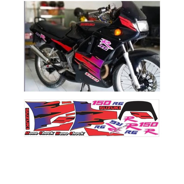 Jual Striping Stiker Suzuki RGR 150 hitam | Shopee Indonesia