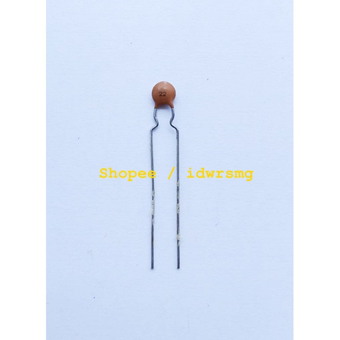 Jual Kapasitor 22pf 22P 22 pf murata pitch 5mm ceramic capasitor 500V ...