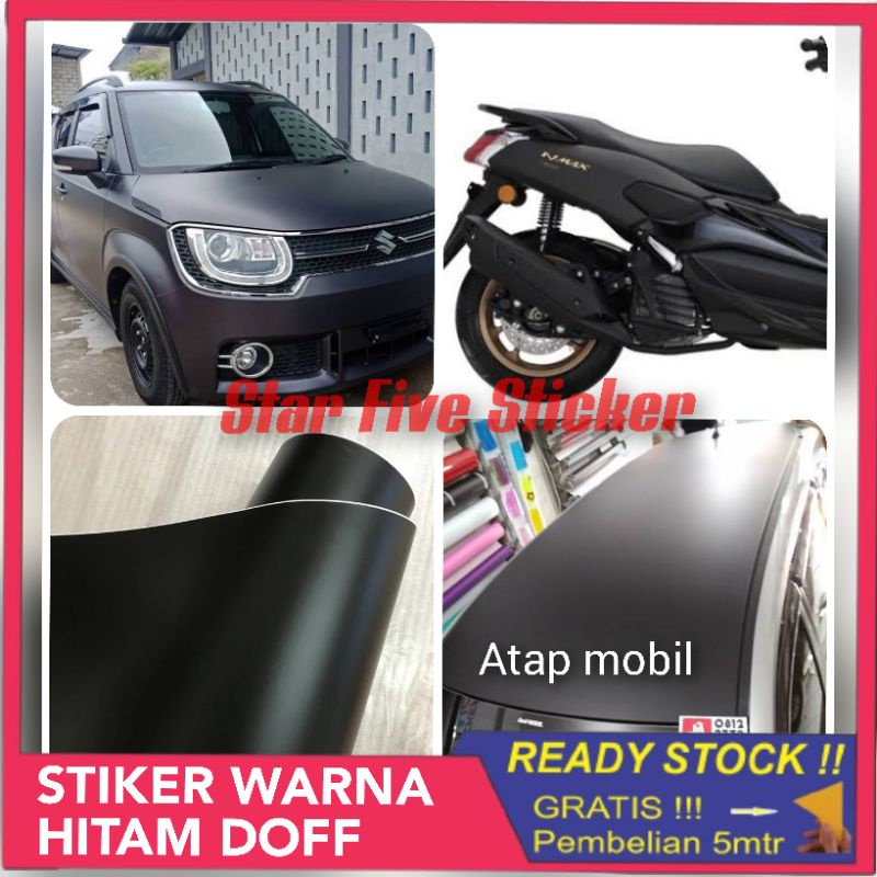 Jual Stiker Skotlet Motor Dop Sticker Scotlite Mobil Warna Hitam Doff ...