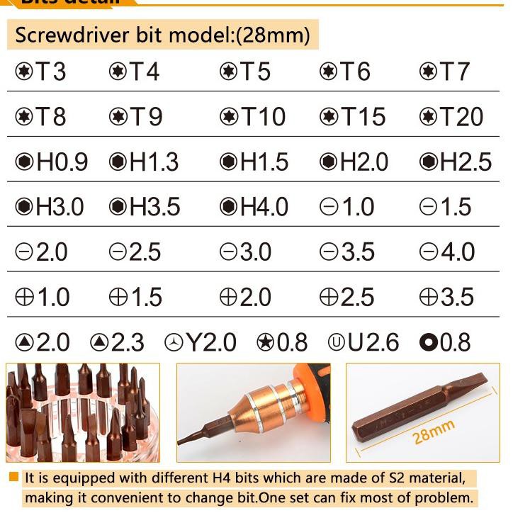 Jual SALEE! JUaL CEPAT Jakemy JM-8117 Obeng Set Telur Lengkap 37 in 1 ...