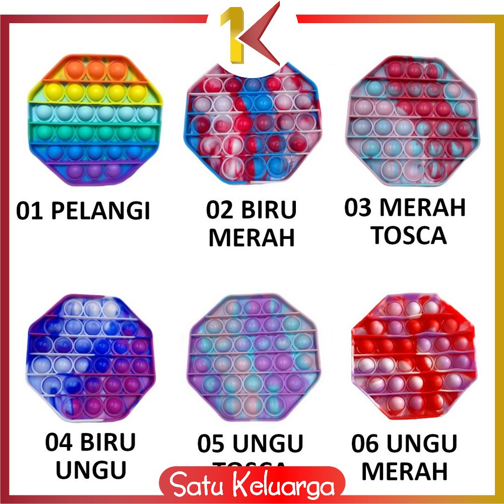 Jual SK-M131 Mainan Pop It Rainbow Shape Fidget Push Pop It Bentuk ...