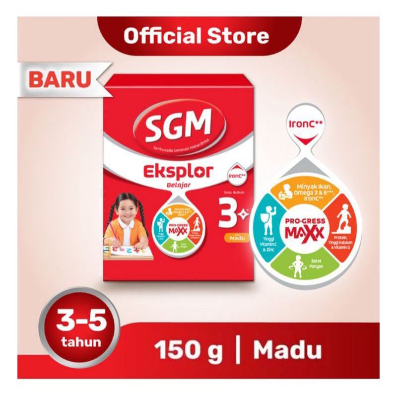 Jual SGM EKSPLOR 3 PLUS MADU 150 G - ED 10/2026 | Shopee Indonesia
