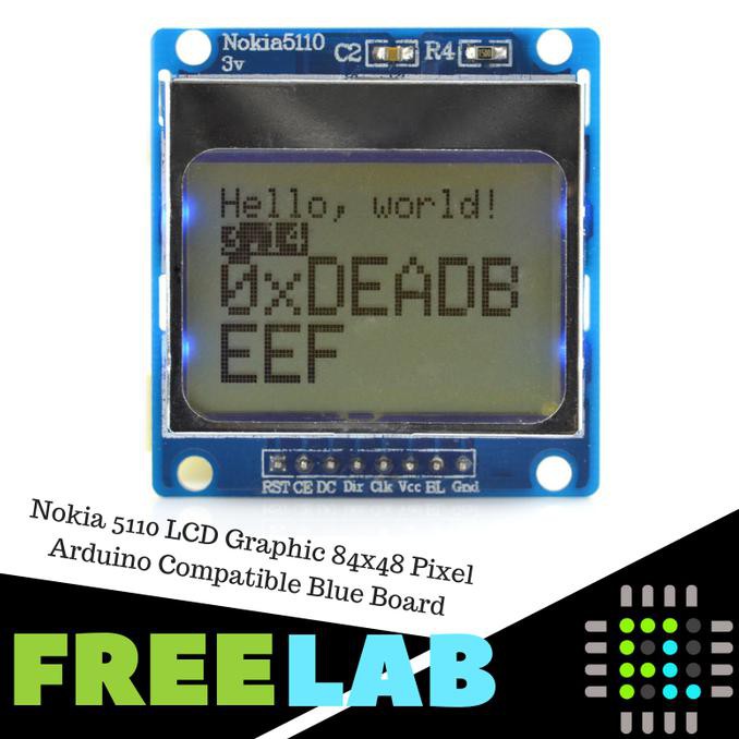 Jual Nokia 5110 LCD Graphic 84x48 Pixel Arduino Compatible Blue Board ...