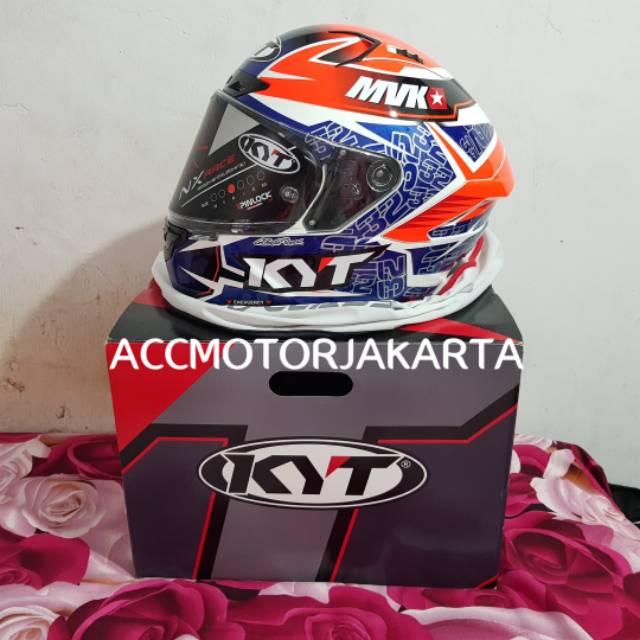 Jual KYT NX RACE Replica Isaac Vinales Blue Orange Limited Edition SNI ...