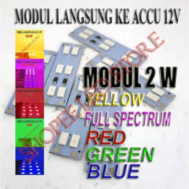 Jual HPL LED MODUL 2 WATT 12VOLT 6LED SMD 5730 2W Putih Papan PCB ...