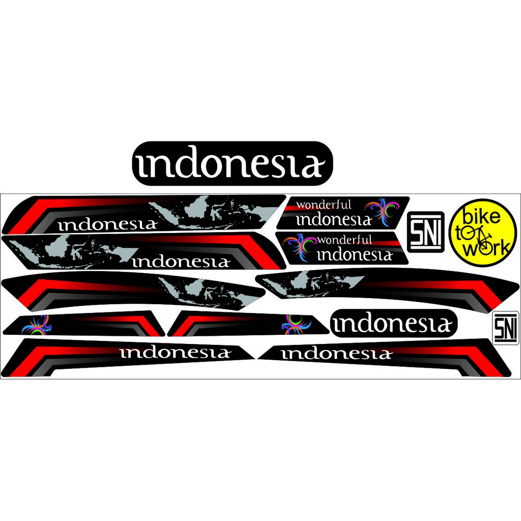 Jual STIKER UNIVERSAL BUAT SEPEDA ANAK VARIASI STRIPING DECAL BIKE ...