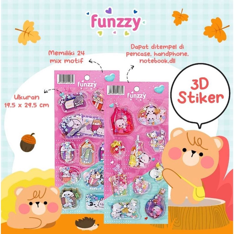Jual Standard Pen Funzzy 3D Sticker Stiker Tempelan 3 Dimensi ...