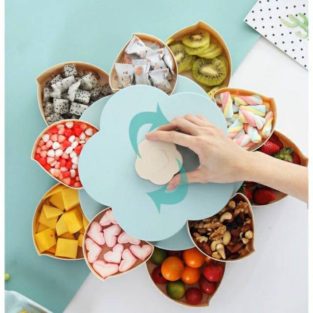 Jual Wadah snack kontainer snack hari raya bentuk bunga putar | Shopee ...