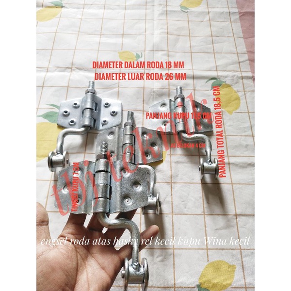 Jual engsel roda atas as tikung kupu Wina rel hasky kecil | Shopee ...