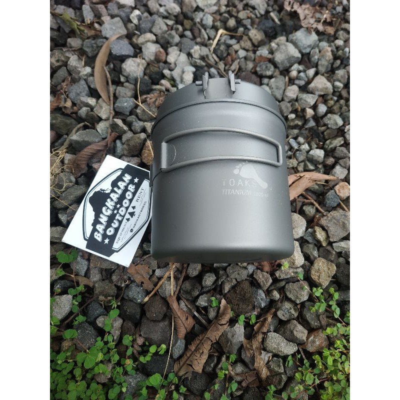 Jual Toaks Titanium 1100ml Pot with Pan CKW-1100 Ultralight Cooking Set ...