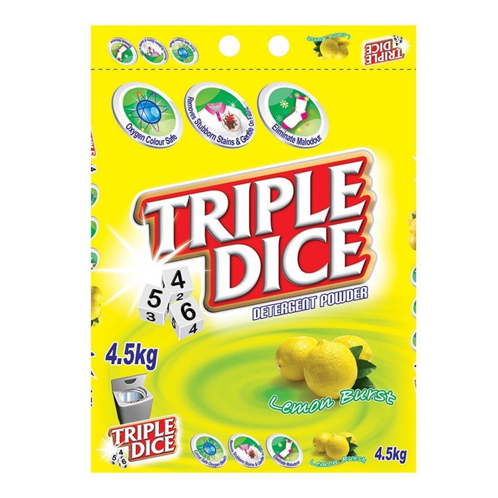Jual Triple Dice Deterjen Bubuk Lemon Burst 4.5 kg | Shopee Indonesia