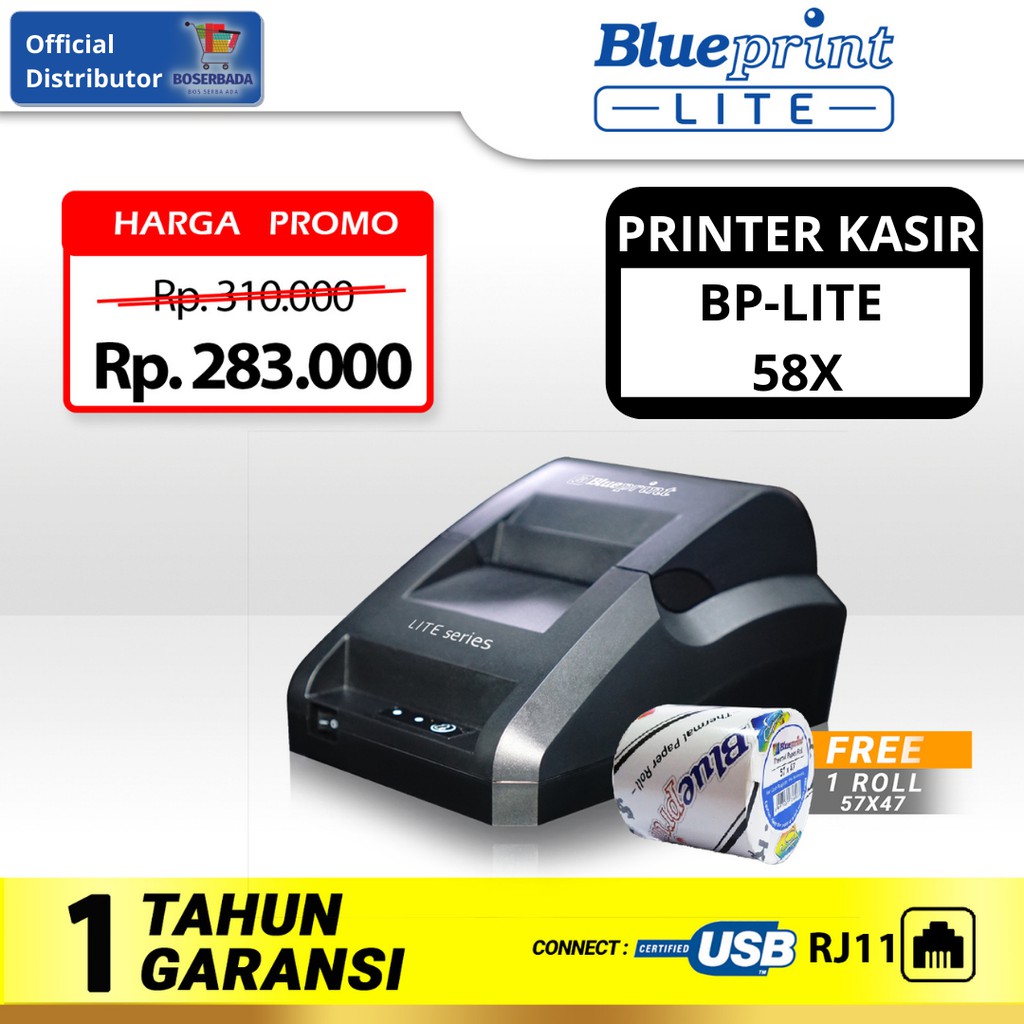 Jual BLUEPRINT LITE - Lite 58X Desktop POS Thermal Printer Kasir USB ...