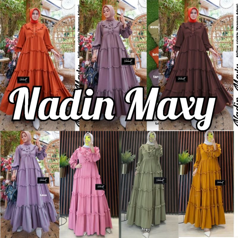 Jual NADIN MAXY (LABEL SAVNA) | BAJU GAMIS WANITA MODIS BAHAN CRINKLE ...