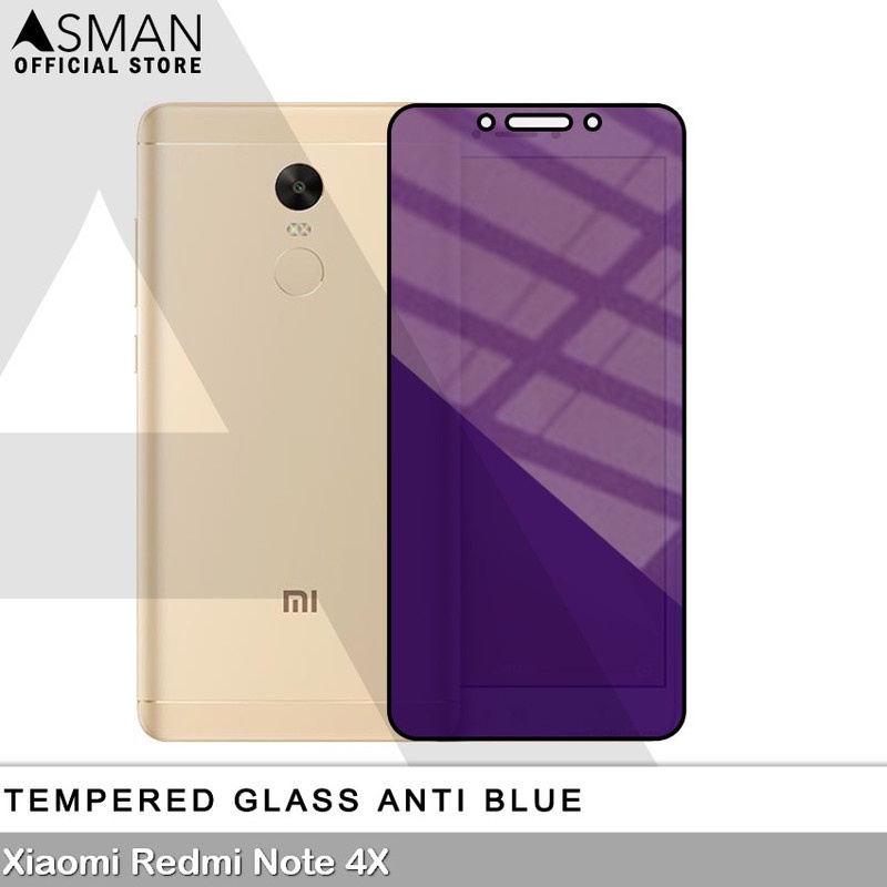 Jual Tempered Glass Blue Light Full Lem Xiaomi Redmi Note 4X Anti Radiasi Screen Protector ...