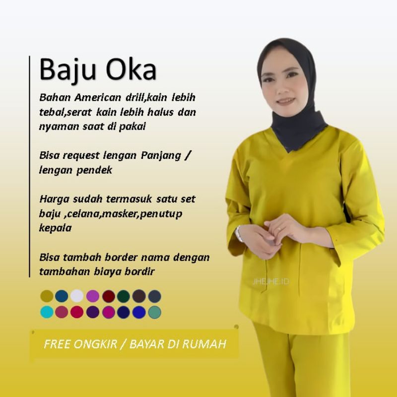 Jual Baju ok oka seragam suster perawat / SERAGAM medis farmasi ...