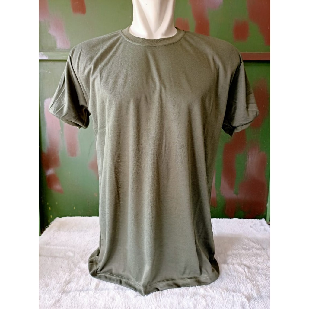 Jual KAOS PDH TNI KAOS ARMY HIJAUPOLOS LENGAN PENDEK DRYFIT | Shopee ...