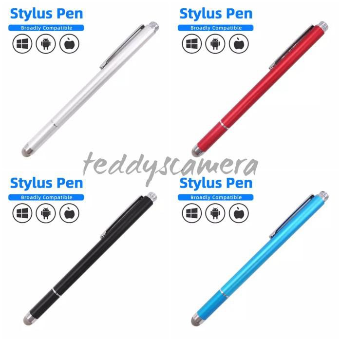 Jual Stylus Pen 2In1 Round Tip Microfiber Head Touch Pen Universal ...