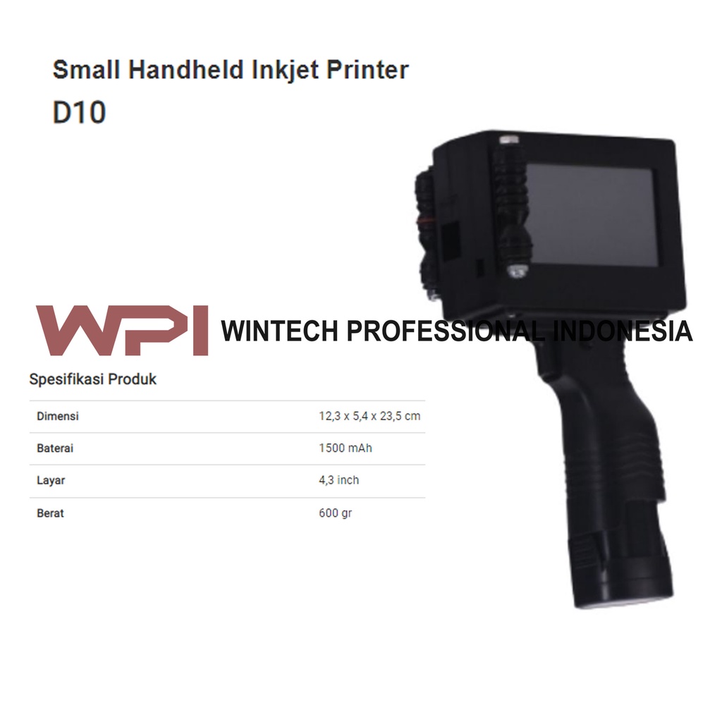 Jual POWERPACK D10 Small Handheld Inkjet Printer | Shopee Indonesia
