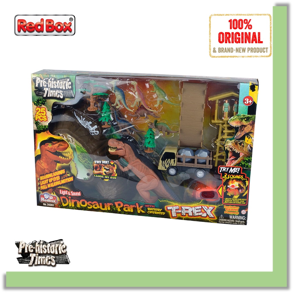 Jual Red Box Toys Pre-Historic Times T-Rex Dinosaur Park Playset 25 pcs ...