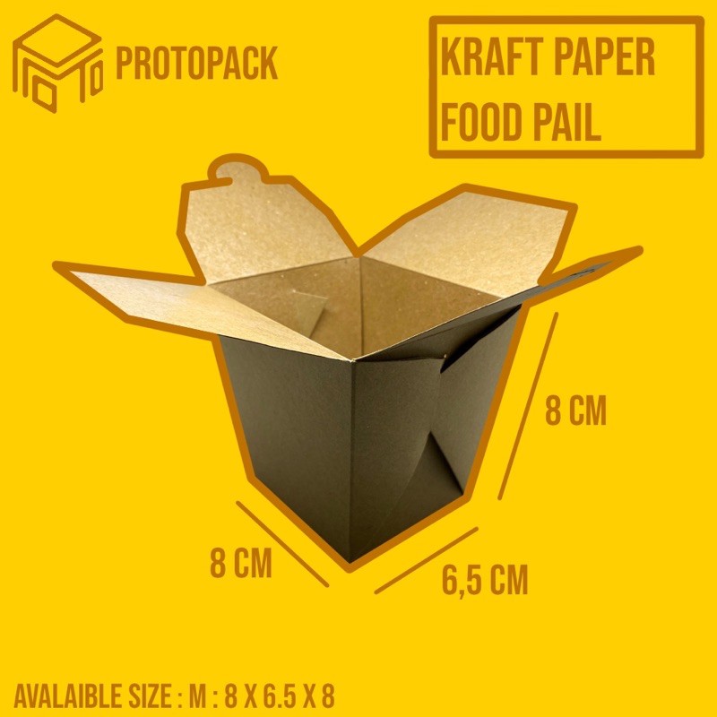 Jual Food pail M / paper rice box / packaging tempat makan | Shopee ...