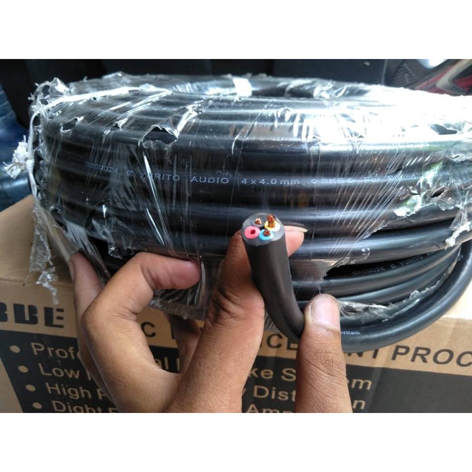 Jual Kabel Speaker Audio NYYHY Yurito 4x4mm 4x4.0 mm 4x4,0 mm Roll 50 ...