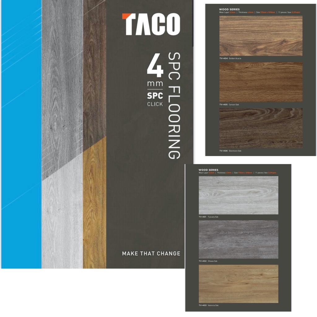 Jual TACO Luxury Vinyl SPC Flooring 4mm (Model Click) | Shopee Indonesia