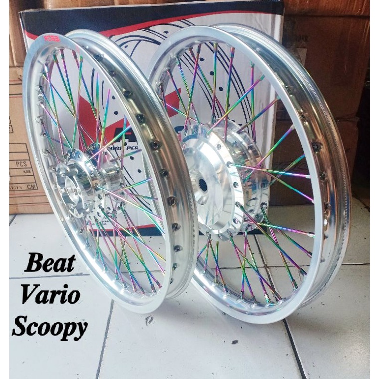 Jual Velg Jari Jari Ring 17 140-160-185 Merk Rossi Tromol Chrome Beat ...