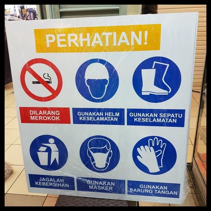 Jual Sign Rambu Perhatian Gunakan Keselamatan K3 Plat 40X50Cm | Shopee ...