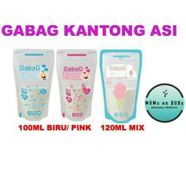 Jual Gabag Kantong ASI 100ml 120ML / breastmilk storage / gabag 100ml ...