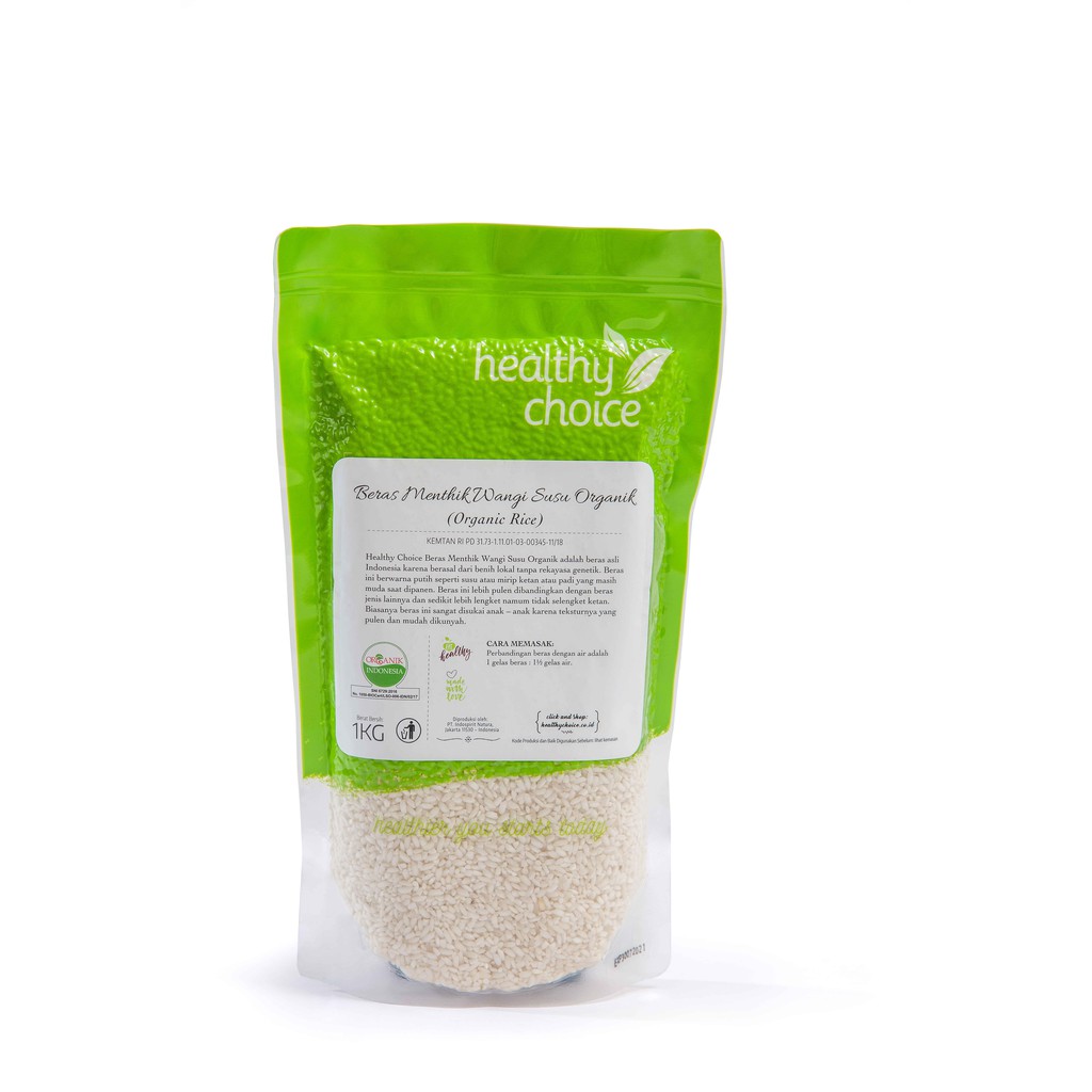 Jual Healthy Choice Beras Menthik Wangi Susu Organik 1 kg | Shopee ...