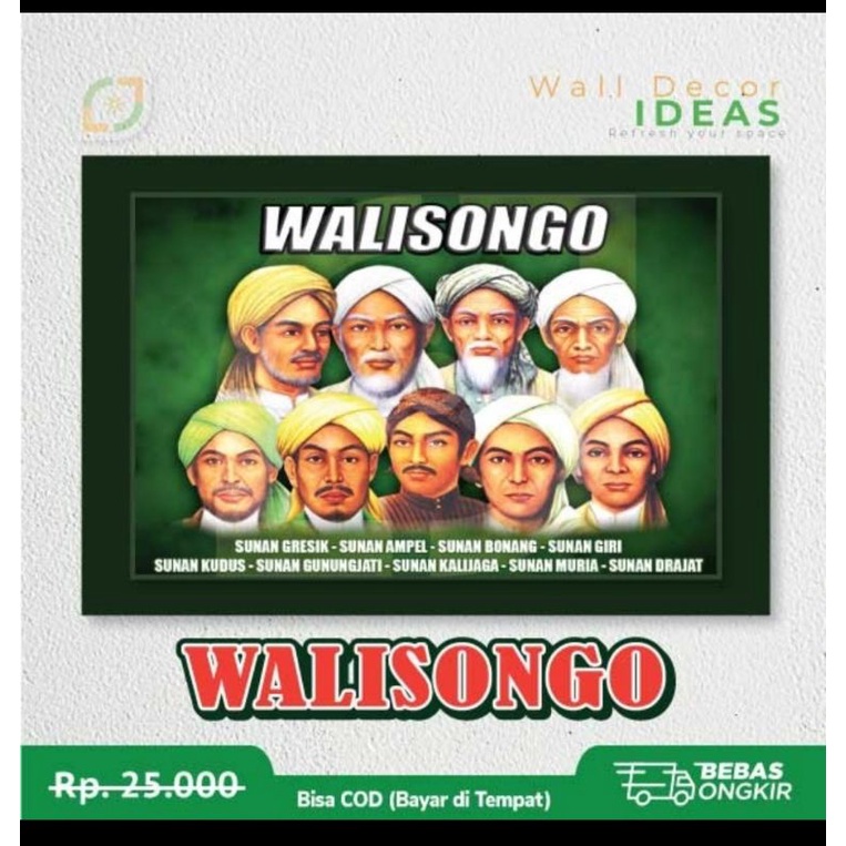 Jual Poster/Foto Walisongo 2030, Dekorasi Ulama/Habib/Wali/Syekh ...